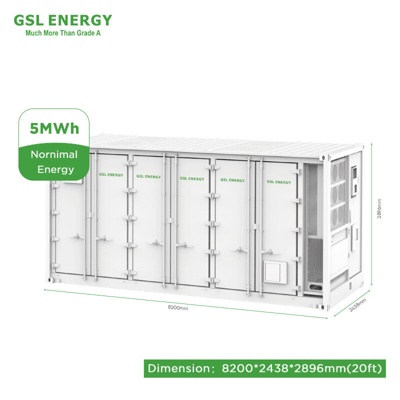 GSL Energy 1MWh-5MWh BESS Battery Container (20FT) with Liquid Cooling System
